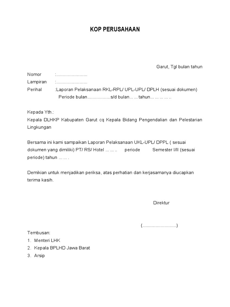 Form Pelaporan Ukl Upl | PDF