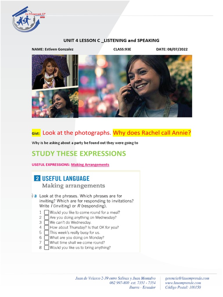 Level 3 Unit 4 Lesson C - Gonzalez - Estiven | PDF