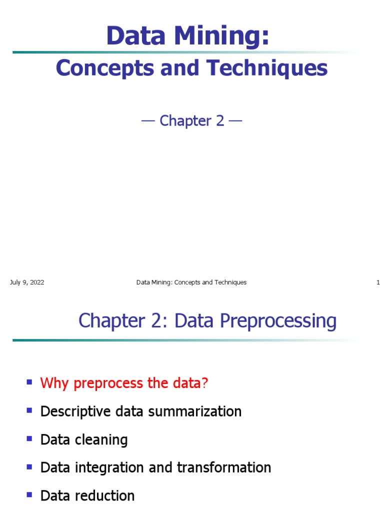 Swetha Unit 1 Part 2 Data Preprocessing | PDF | Data Compression | Principal Component Analysis