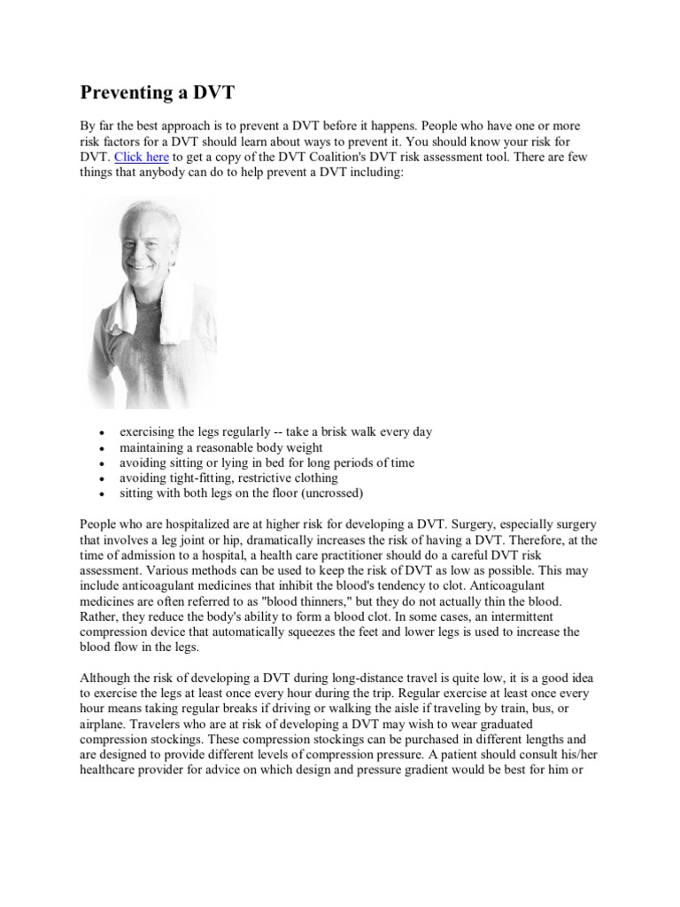 Preventing A DVT | PDF