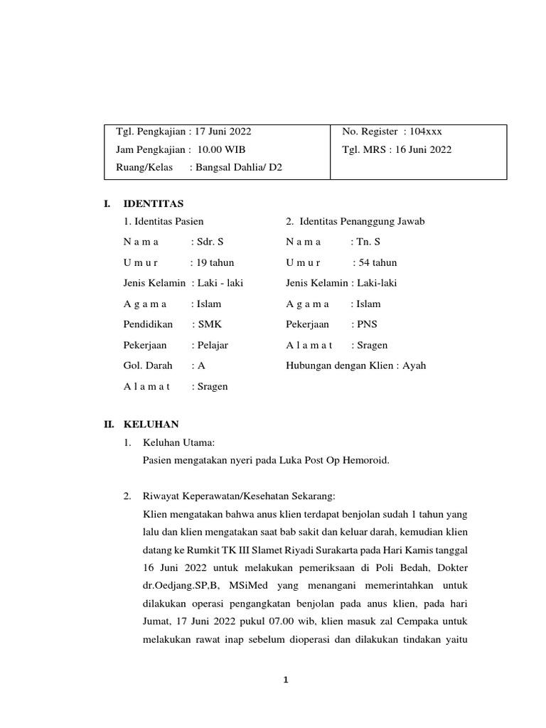 Askep 4 Hemoroid Yesi | PDF