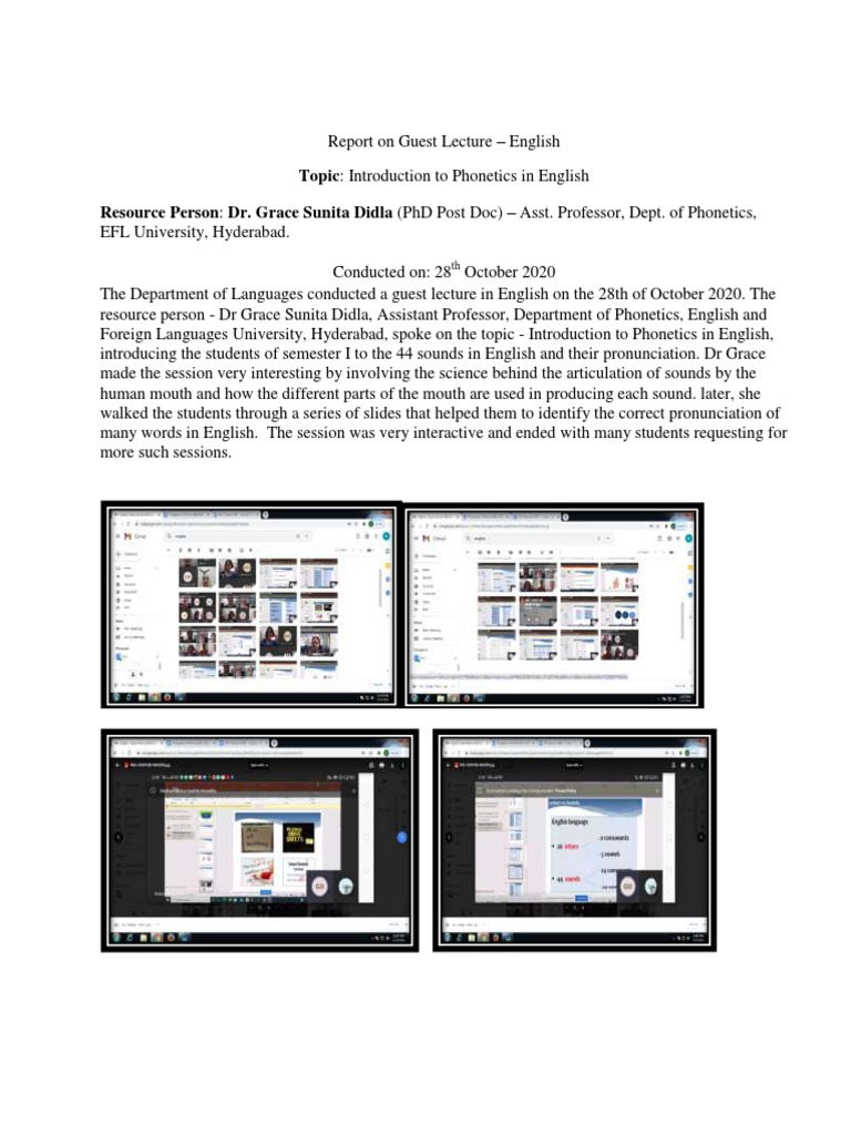 Guest Lecture Reports Overview | PDF | English Language | Lecture