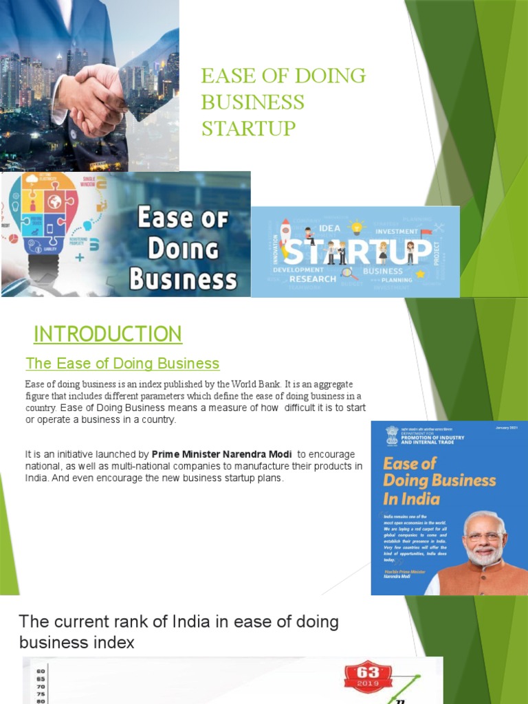 Eodb PPT Group8 | PDF | Startup Company | Small Business & Entrepreneurs