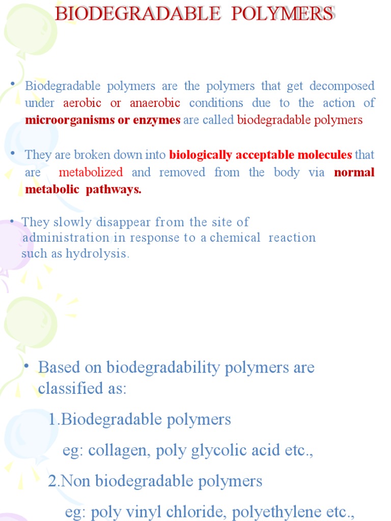 Biodegradable Polymers Guide | PDF | Macromolecules | Biodegradation