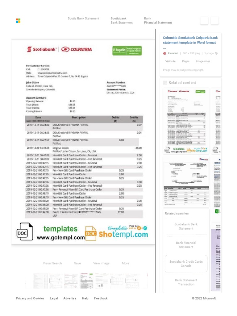 Scotia Bank Statement Singh - CCC | PDF