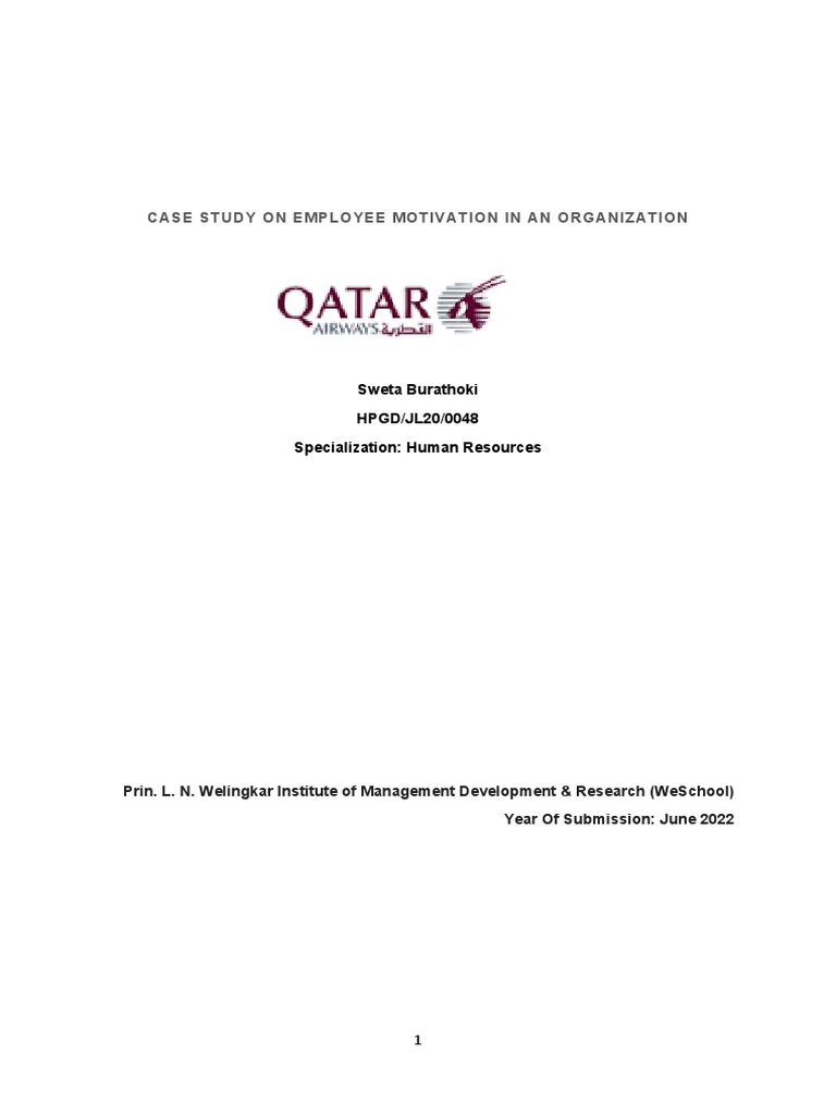 Employee Motivation Case Study Analysis | PDF | Motivational | Motivation