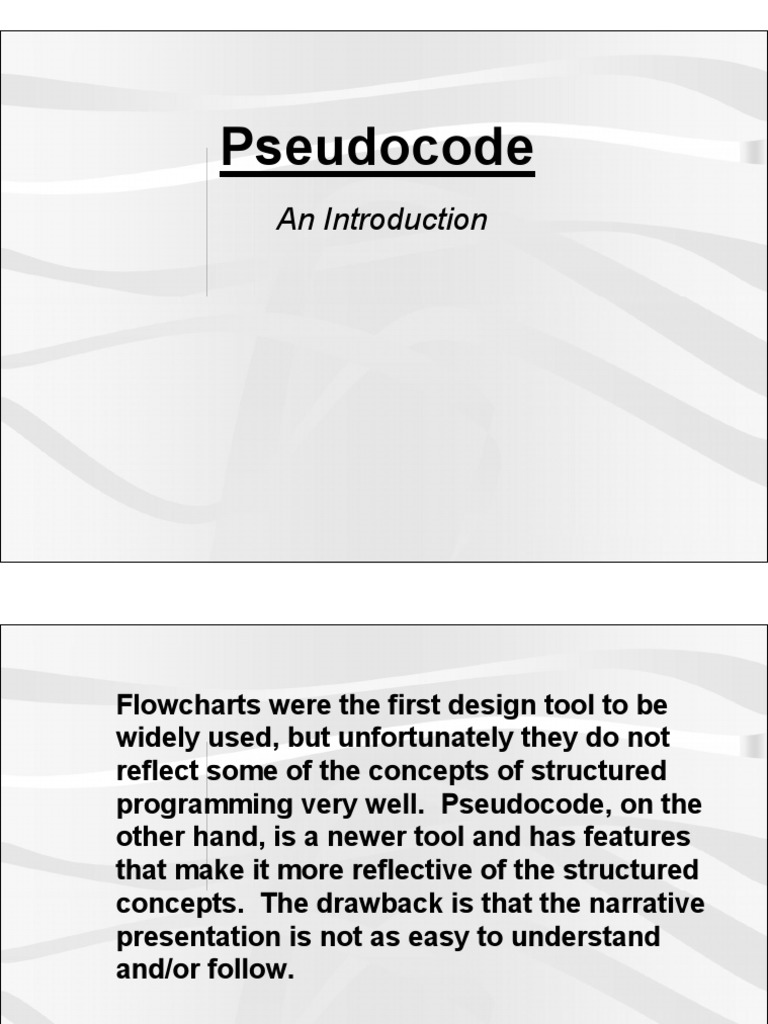 Pseudocode: An Introduction | PDF | Computer Data Storage | Control Flow