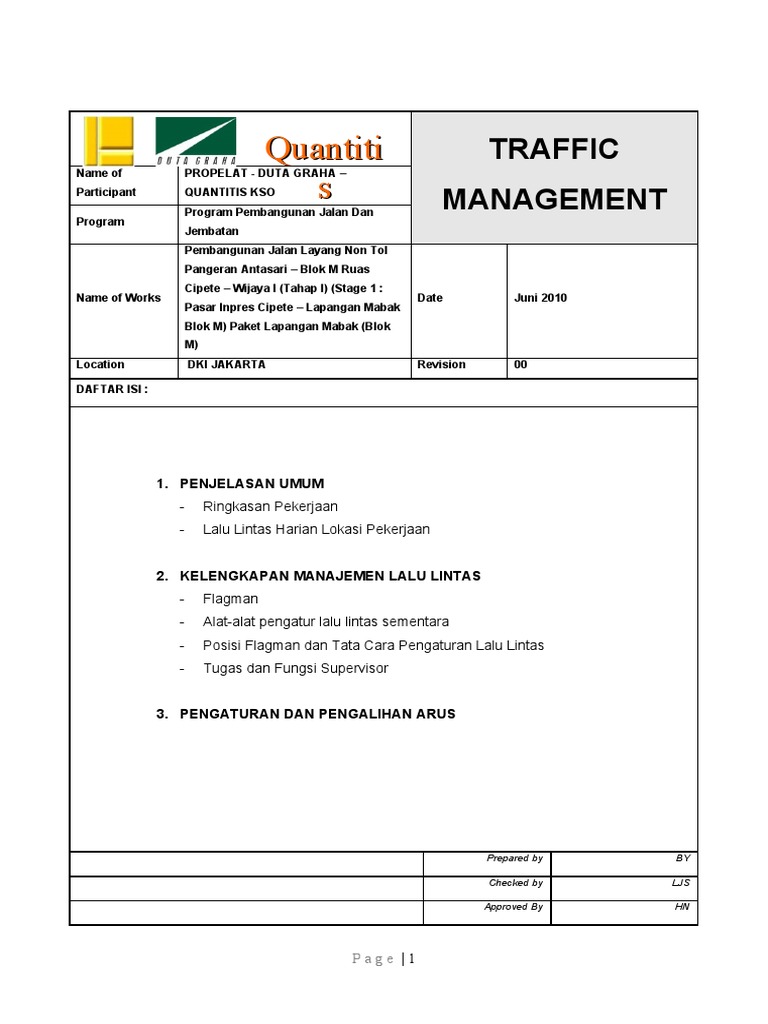 Traffic Management | PDF | Teknologi & Rekayasa