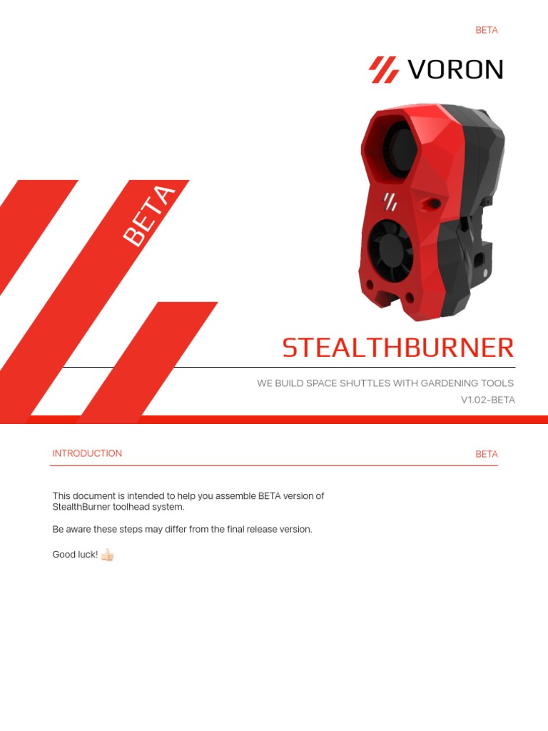 Voron StealthBurner Assembly Guide | PDF | Screw | Mechanical Engineering