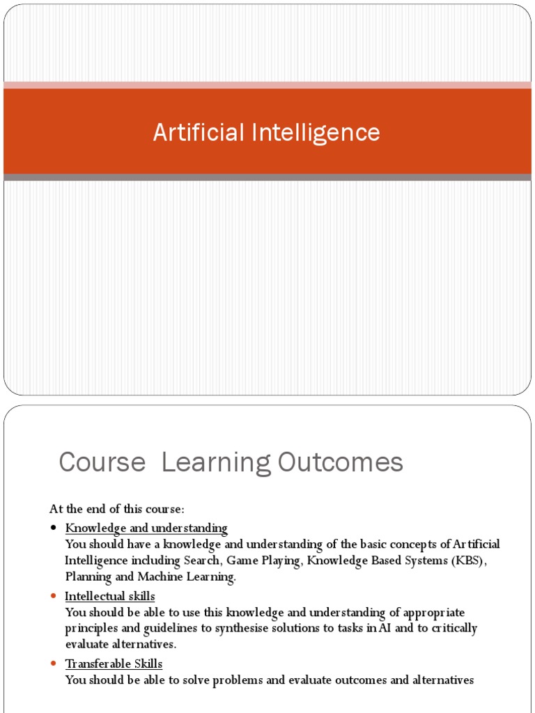 AI-Introduction and History (4l) | PDF | Artificial Intelligence ...