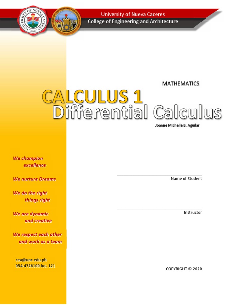 Calculus-1-module-Aguilar-Joanne_2020 | PDF | Derivative | Slope