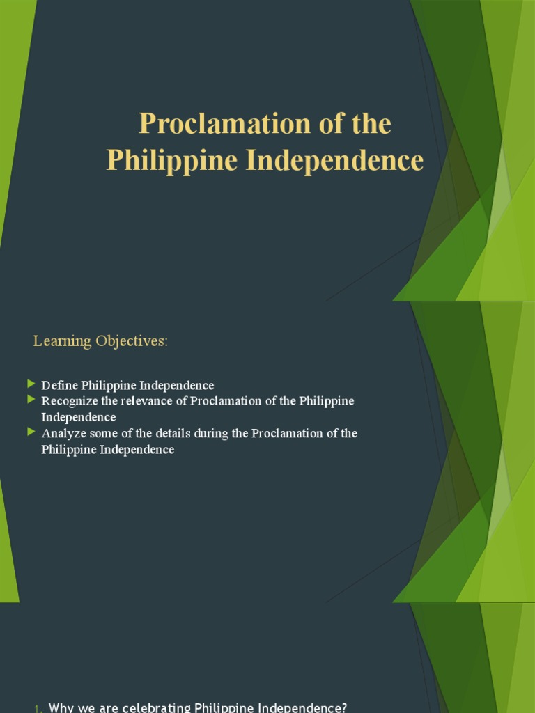 Proclamation of The Philippine Independence | PDF | Philippines ...