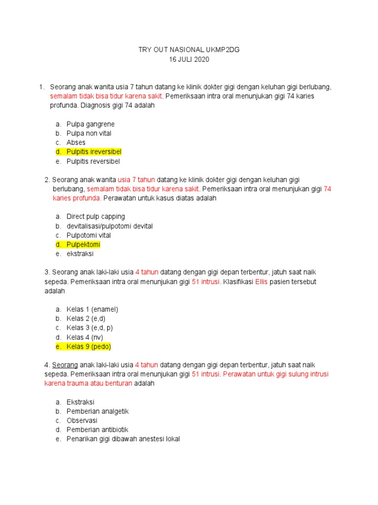 Try Out Nasional Ukmp2dg | PDF | Seni & Disiplin Bahasa