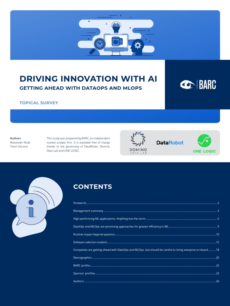 Driving Innovation With Ai: Getting Ahead With Dataops and Mlops | PDF ... Driving Innovation With Ai: Getting Ahead With Dataops and Mlops | PDF ...