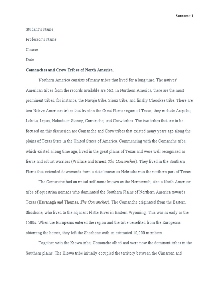 Comanches and Crow - Edited | PDF | Comanche | Arapaho