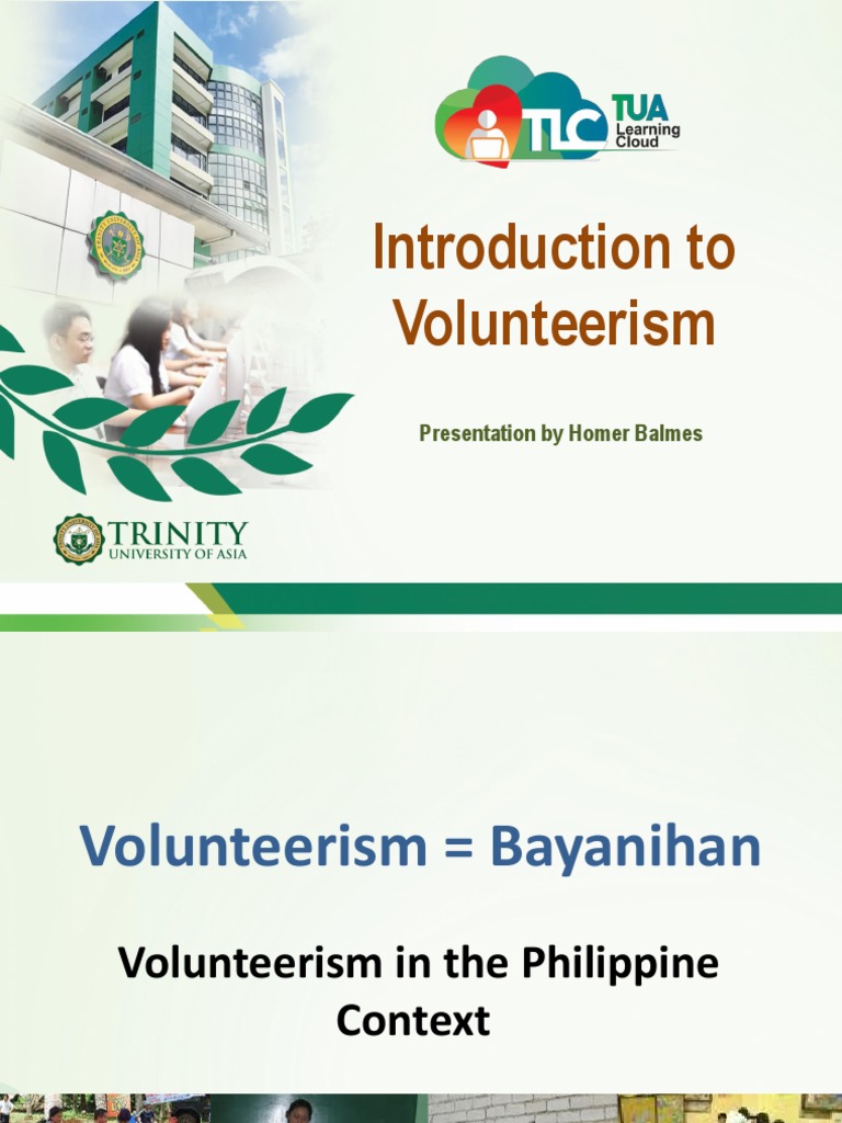 Introduction To Volunteerism | PDF | Volunteering | Solidarity