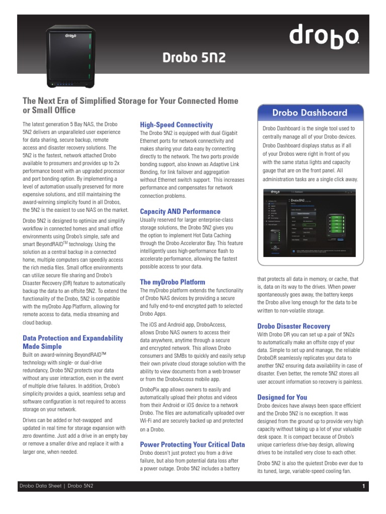 drobo-5n-2-data-sheet-pdf-computer-data-storage-mobile-app