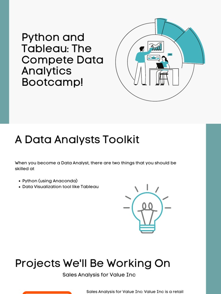 1.1 Lecture Slides Python and Tableau - The Compete Data Analytics Bootcamp | PDF | Boolean Data ...