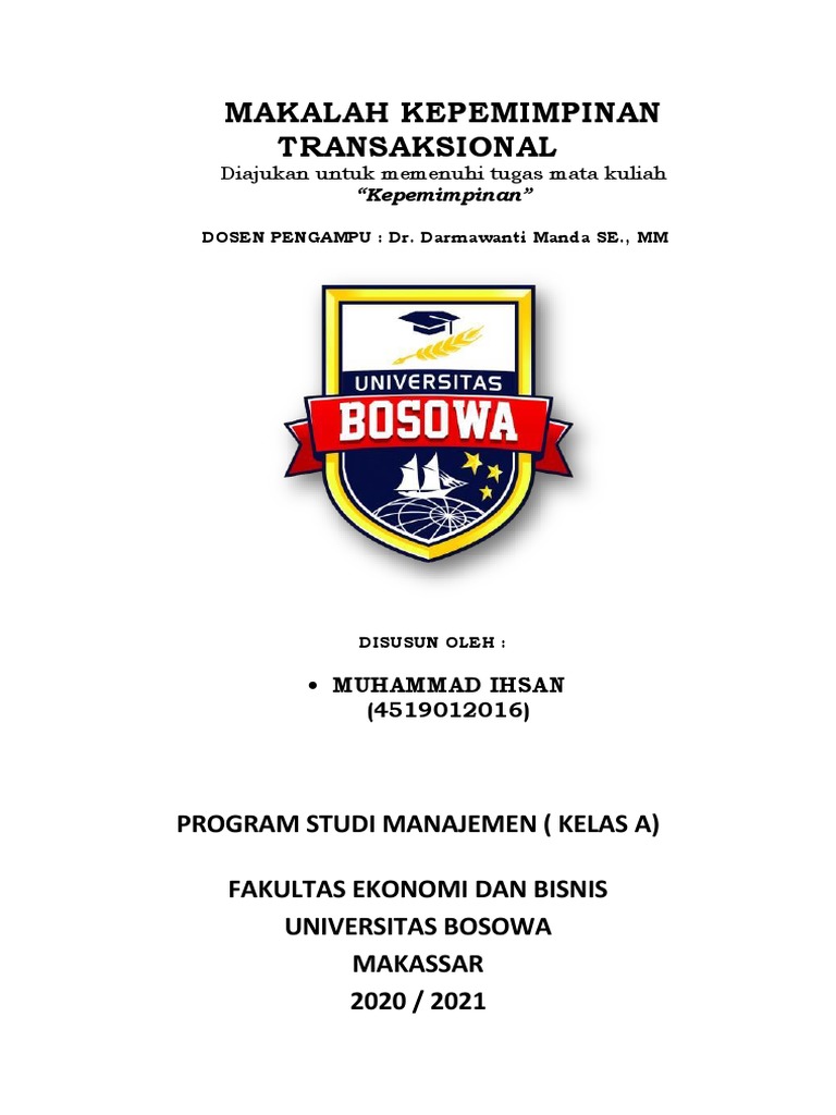 Kepemimpinan Transaksional: Konsep dan Prinsip | PDF | Karier ...