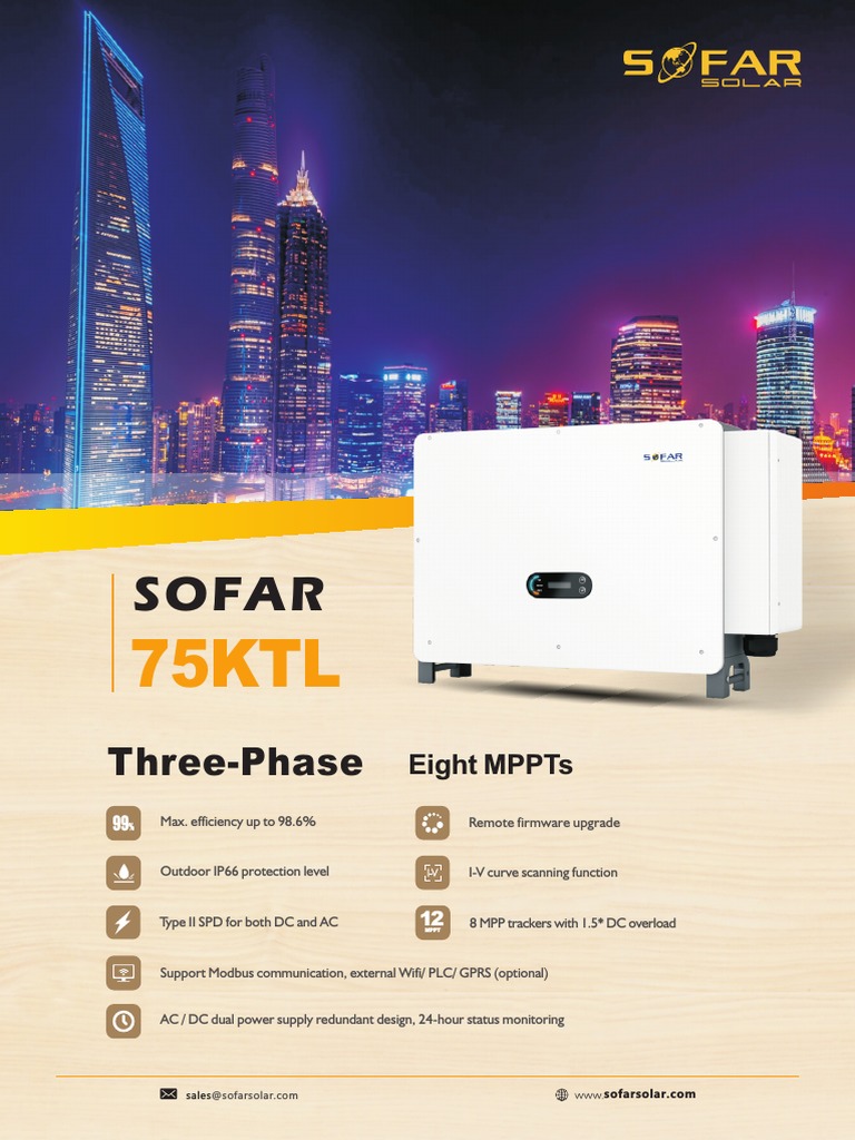 Datasheet Inversor 75W Sofar | PDF | Computer Engineering | Electrical ...