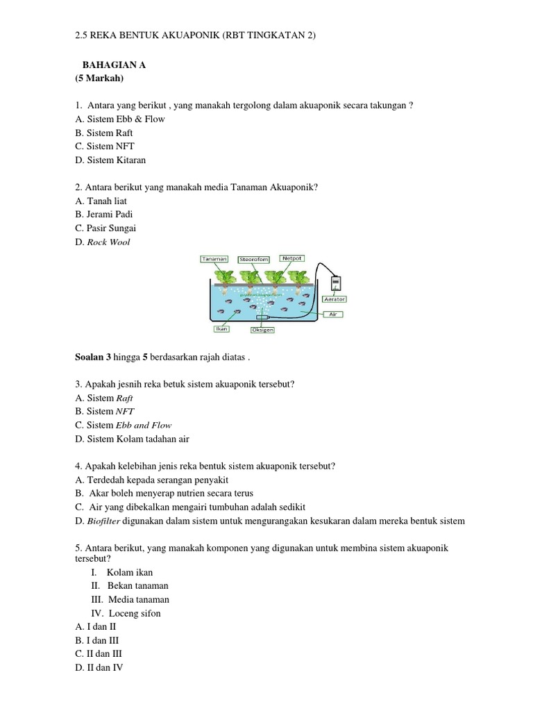 2.5 Reka Bentuk Akuaponik T2 | PDF | Griya & Taman | Sains & Matematika