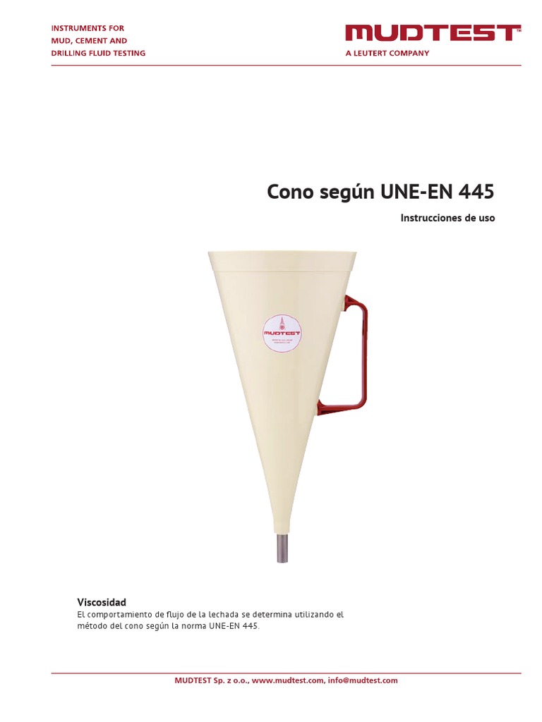 Cono de Fluidez Une en 445 | PDF