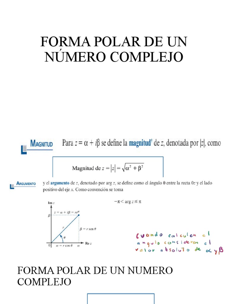 Forma Polar de Un Complejo | PDF