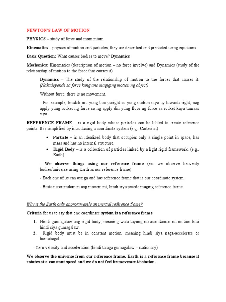 Laws of Motion | PDF | Force | Newton's Laws Of Motion