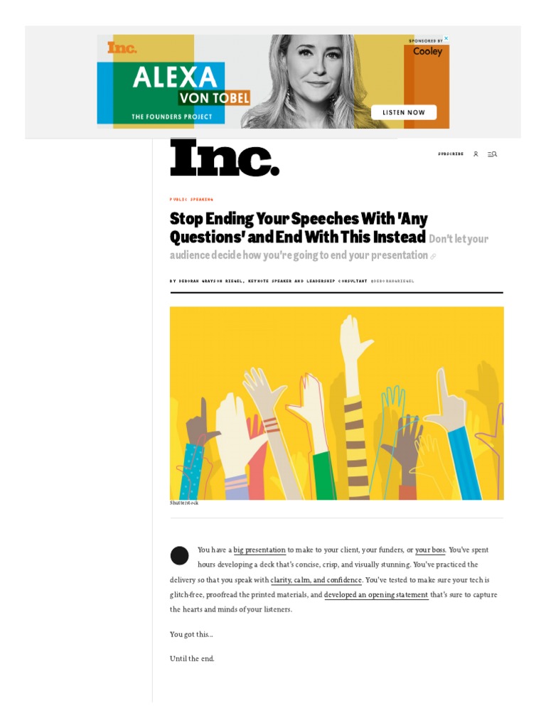 WWW Inc Com Deborah Grayson Riegel Stop Ending Your Speeches With Any ...