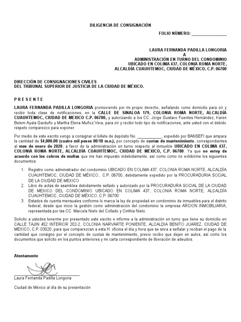 CONSIGNACION | PDF | Condominio | Ciudad de México