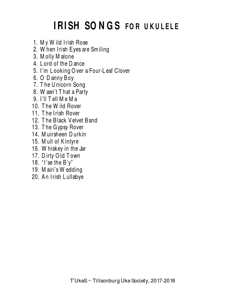 Irish Song Book 2018 | PDF | Molly Malone