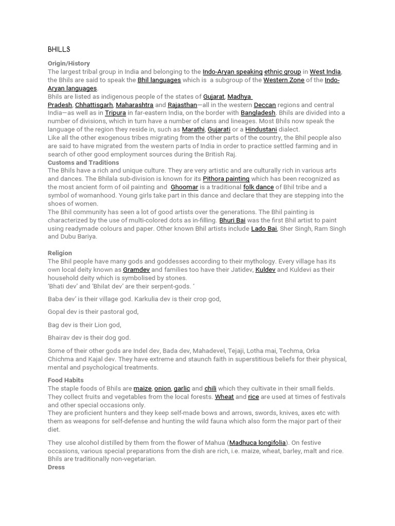 An Overview of the Bhil Tribe: Their Origins, Culture, Religion, Food ...