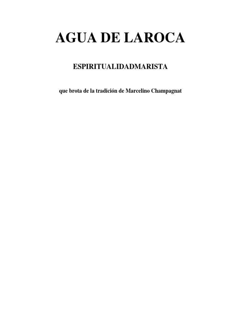 Agua de La Roca | PDF | eucaristía | María, madre de Jesús