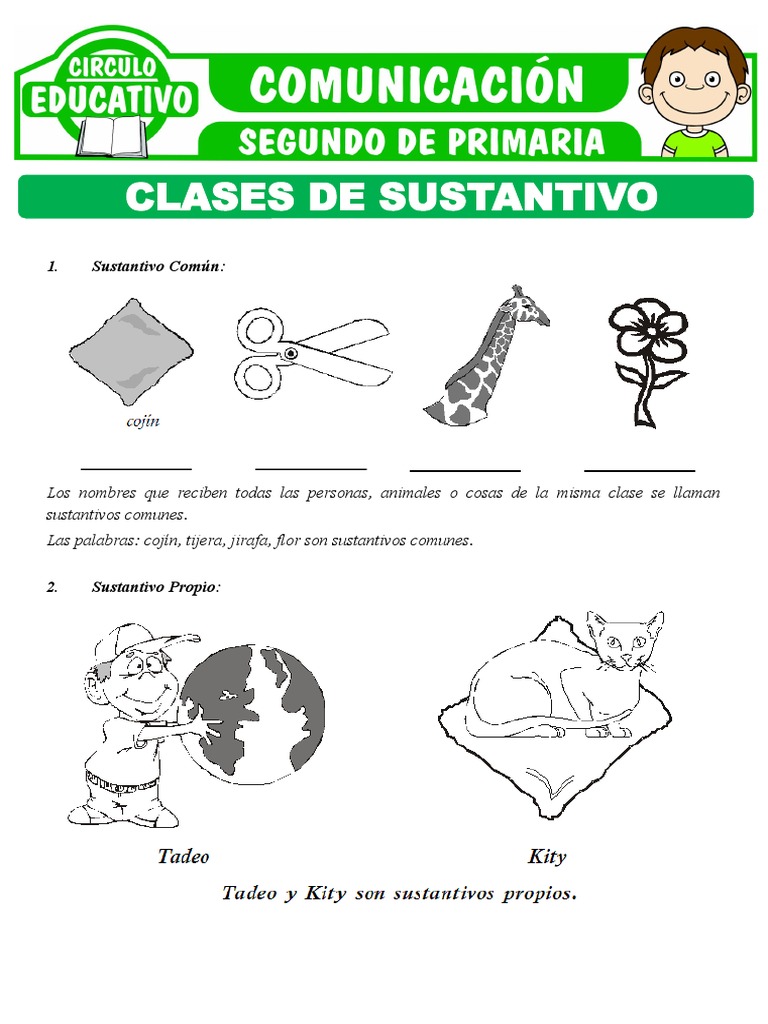 Clases de Sustantivo para Segundo de Primaria | PDF | Sustantivo ...