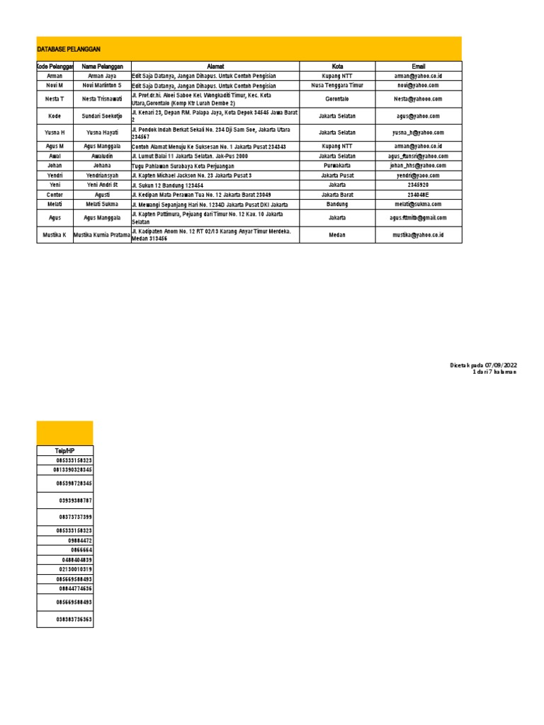 Print Alamat Trial Version - XLSM | PDF