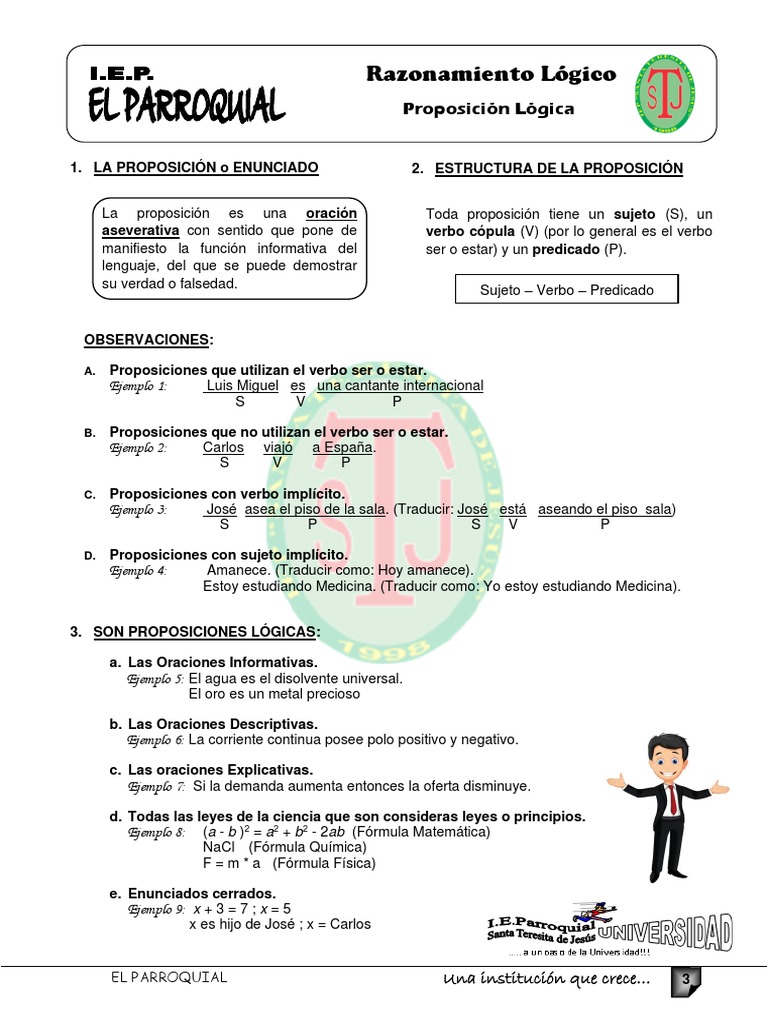 Estructura y Tipos de Proposiciones | PDF | Proposición | Lógica