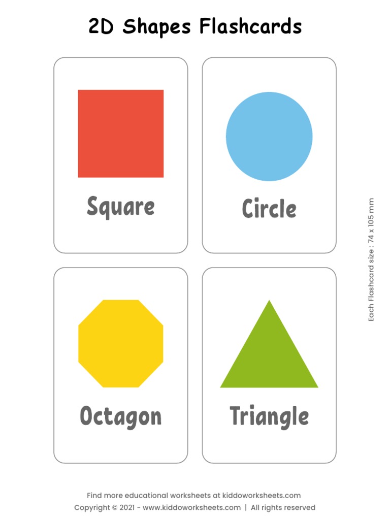2D Shapes Flashcards for Kids | PDF | Art
