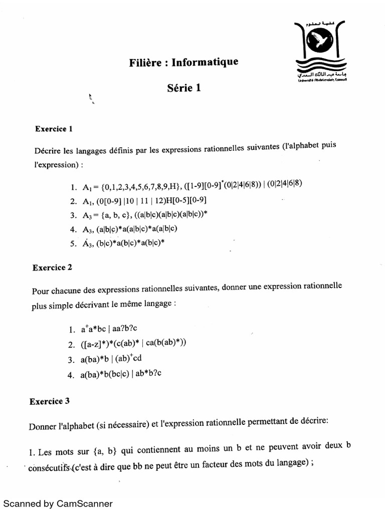 TD Compilation Avec Corrige | PDF