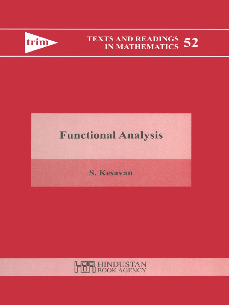 S. Kesavan - Functional Analysis | Download Free PDF | Eigenvalues And Eigenvectors | Matrix ...