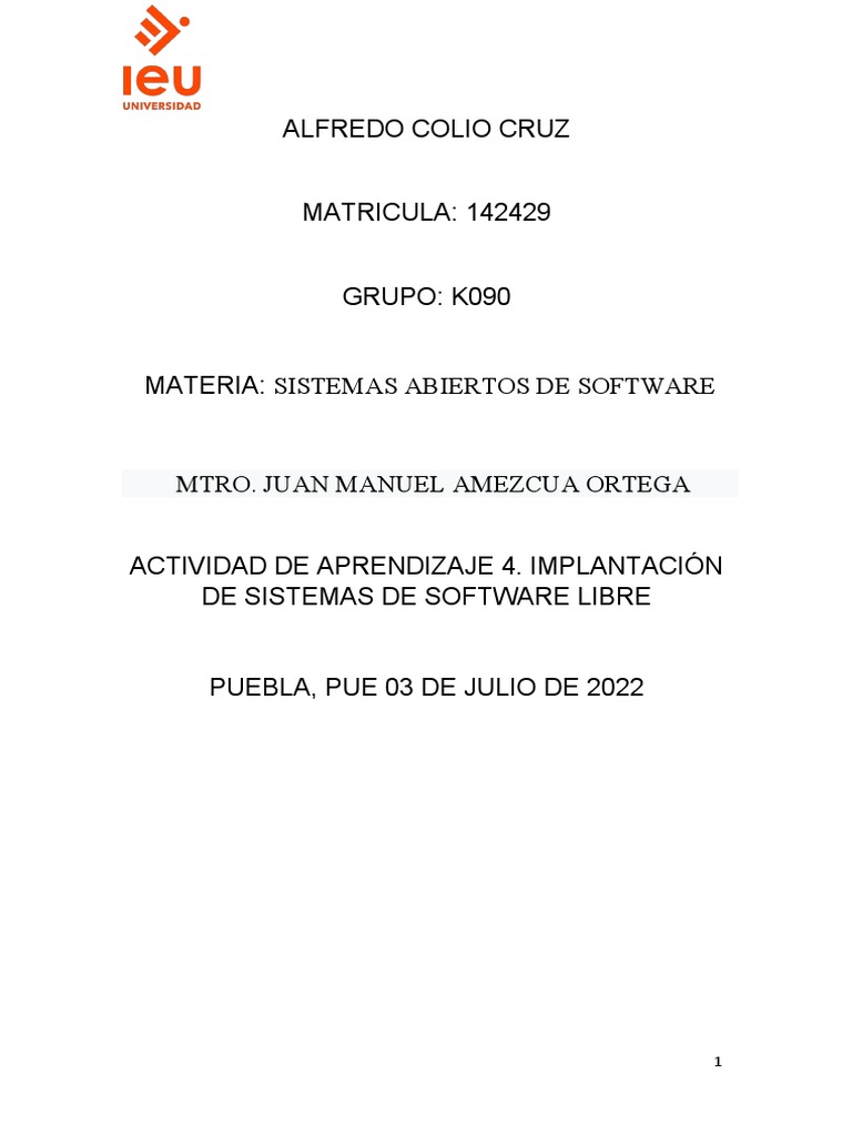 ACTIVIDAD 4-Implantacion-De-Sistemas-De-Software-Libre | Descargar gratis PDF | Mi sql ...