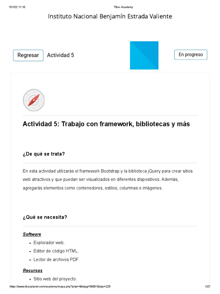 Actividad 5 Web | PDF | Bootstrap (marco frontal) | J Query