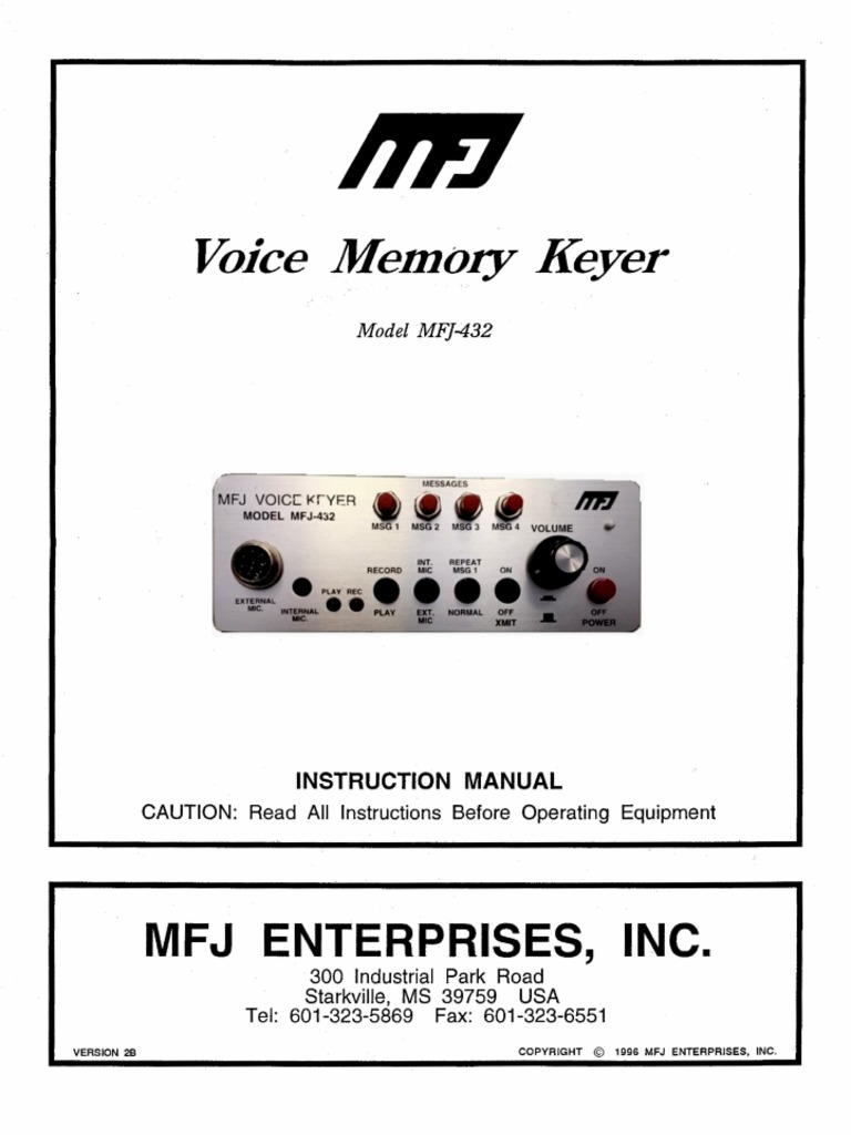 MFJ 432 User | PDF