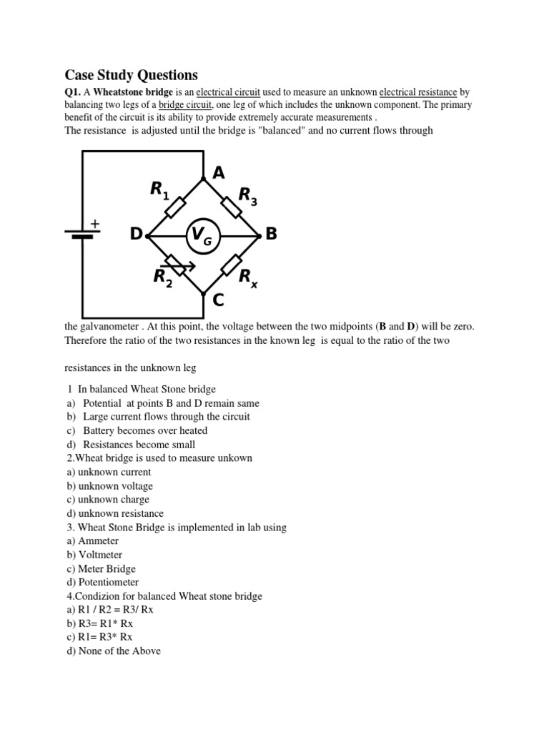 Case Study Questions | PDF | Voltage | Electronic Engineering