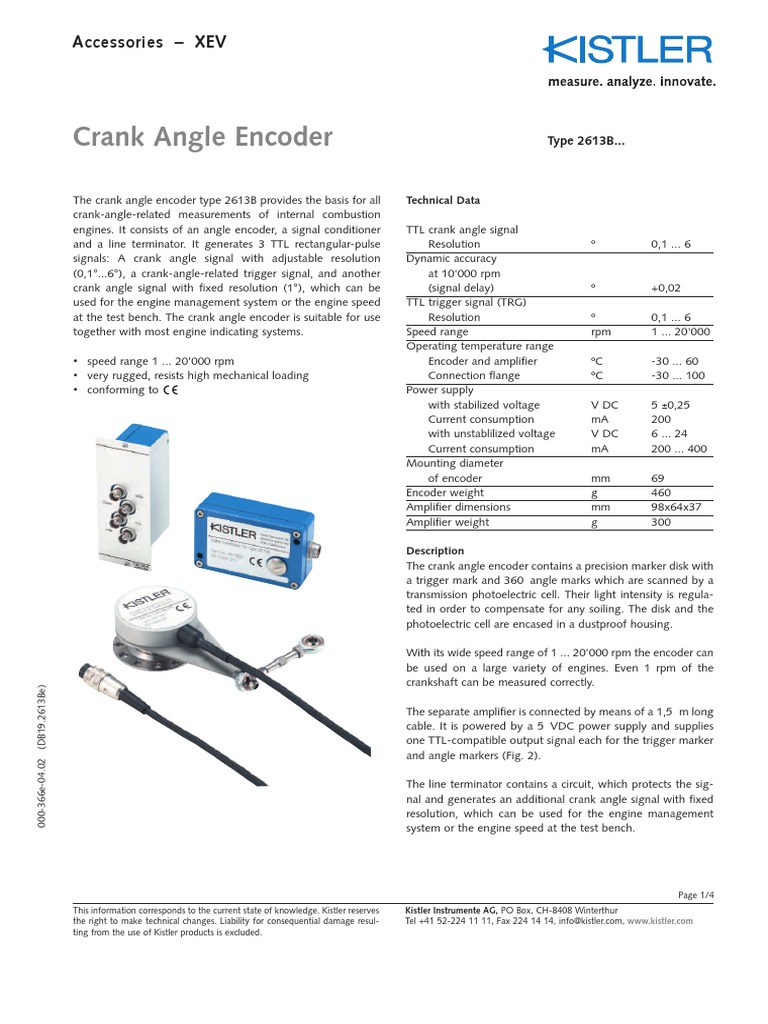 ACC 2613B Crank Angle Encoder | PDF | Amplifier | Power Supply