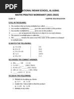 Cbse Class 3 Math Sample Paper 75 | PDF | Number Theory | Abstract Algebra
