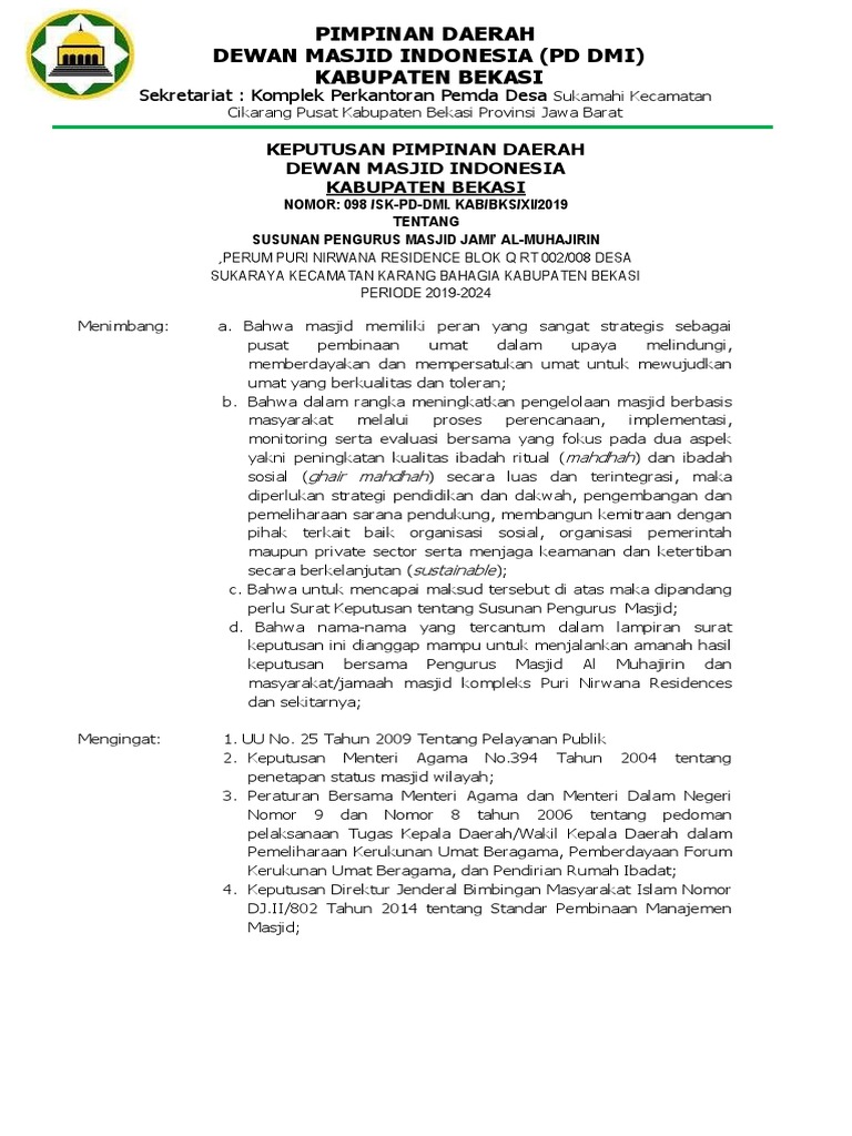 SK Dmi Masjid Al Muhajirin PNR | PDF