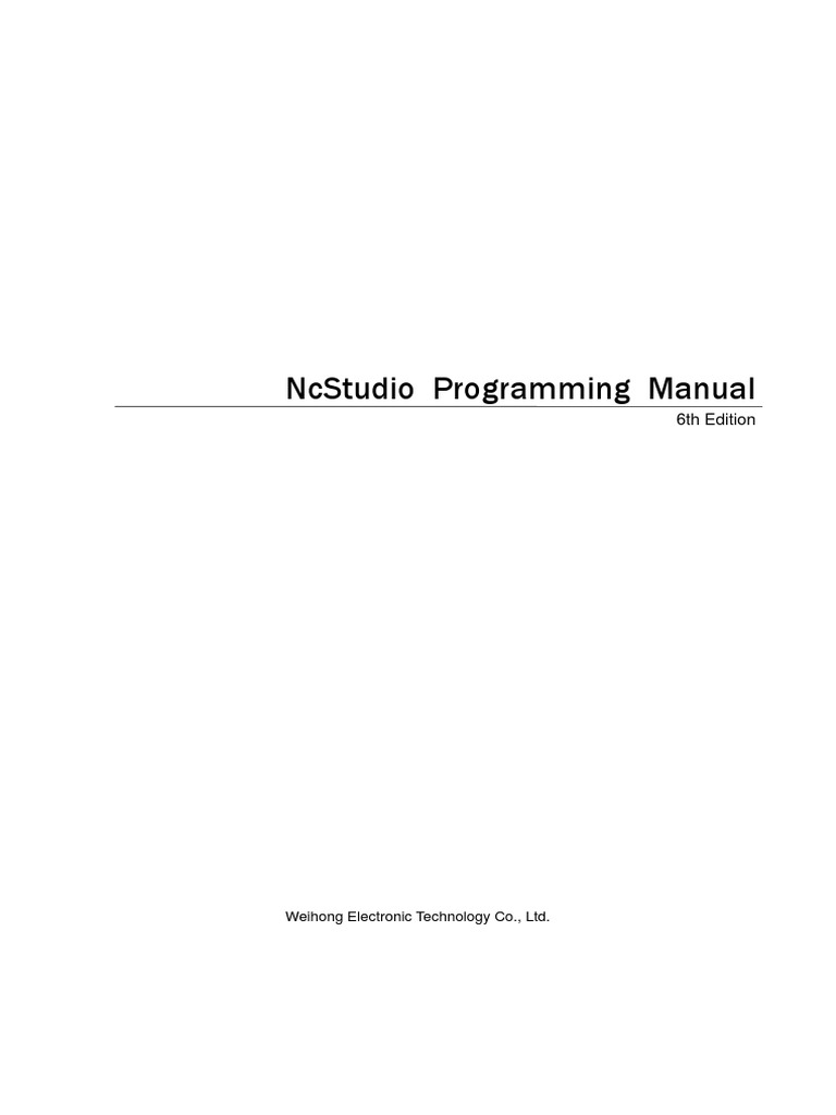 NcStudio Programming Manual 6th Edition | PDF | Cartesian Coordinate ...