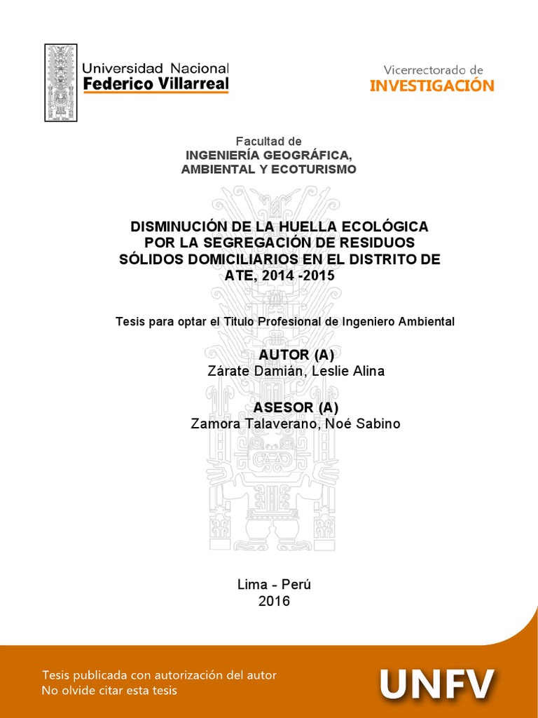 Zarate Damian Leslie Alina Titulo Profesional 2016 | PDF | Residuos ...