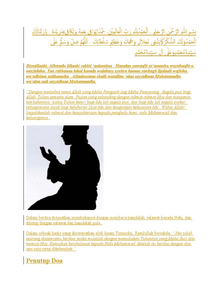 Doa Pembuka dan Penutup Acara Islam | PDF