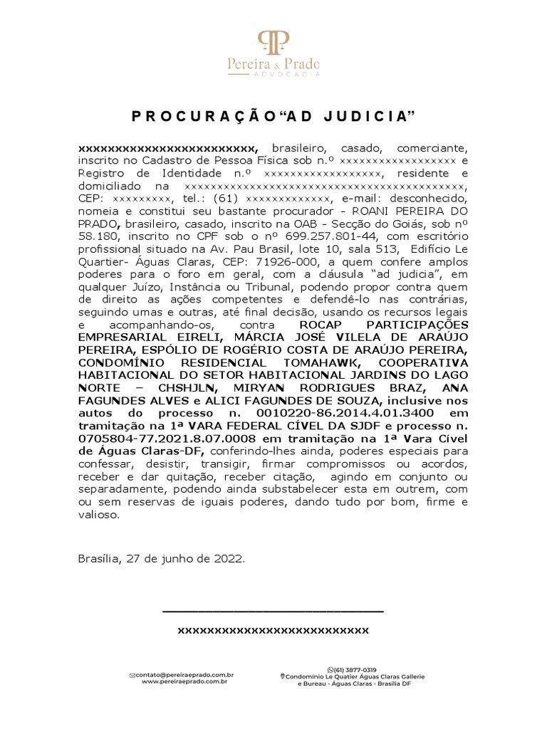 Procuração Modelo Pessoa Fisica | PDF